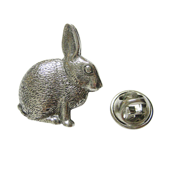Kiola Designs | Accessories | Textured Round Hare Rabbit Lapel Pin ...